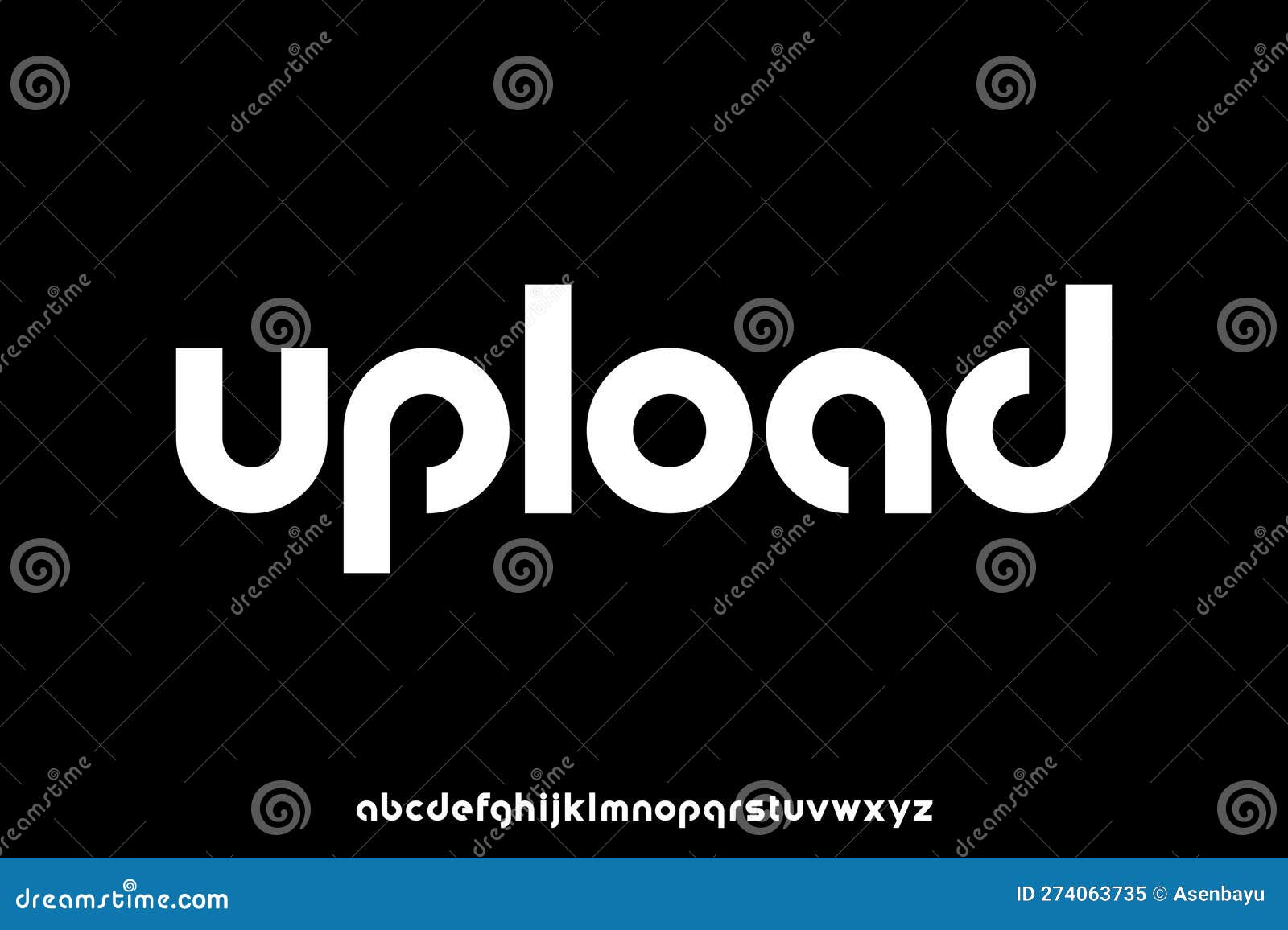 Unique and Modern Geometric Style Bold Font Vector. Stock Vector ...