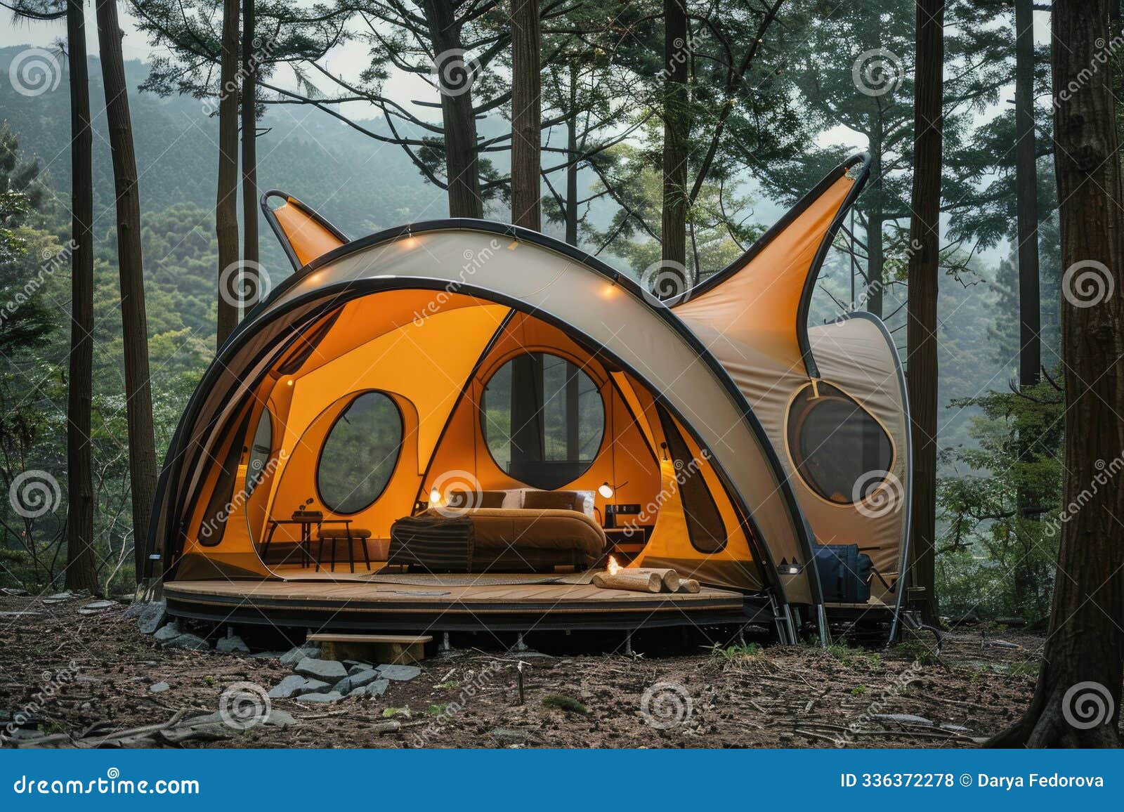 Unique Modern Tent in Forest Setting for Glamping Adventures in Nature ...