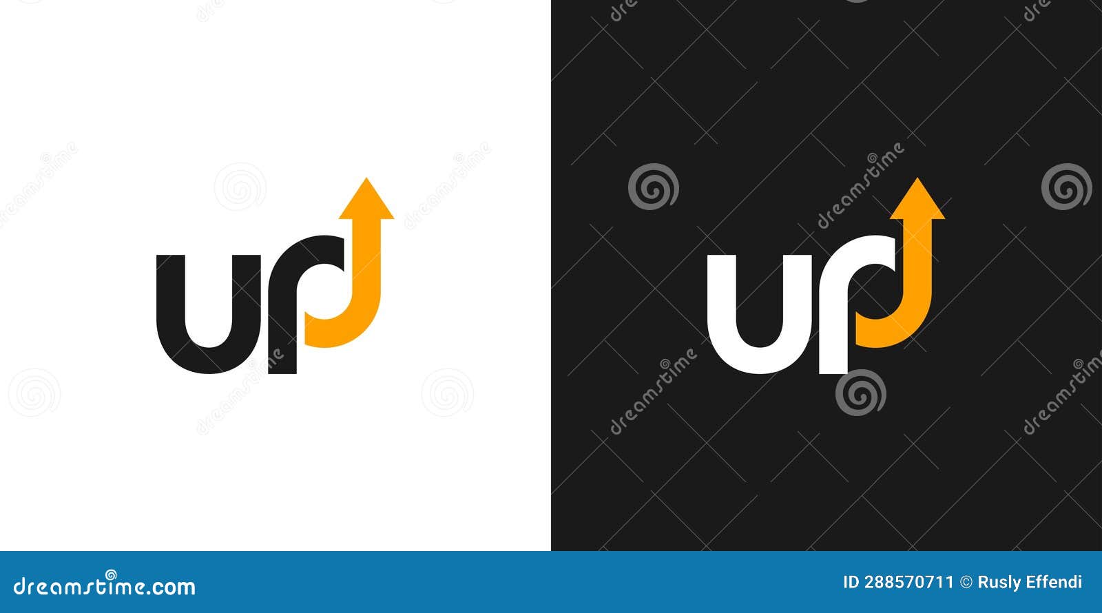 Unique and Modern Up Logo Design Stock Illustration - Illustration of ...