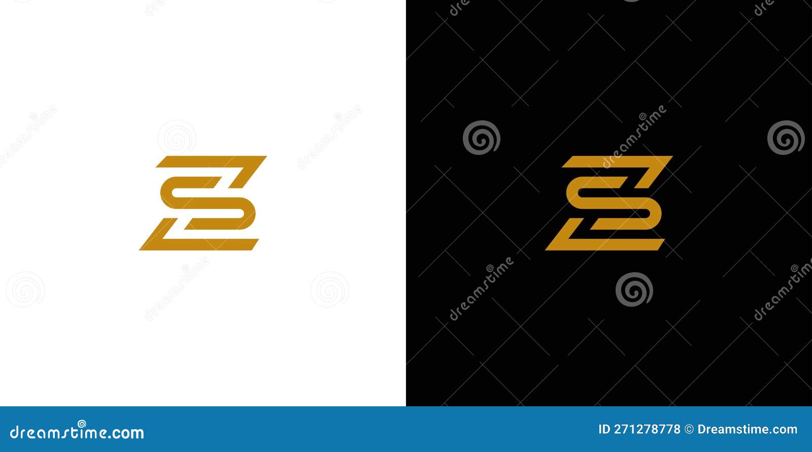Unique and Modern ZS Logo Design Stock Vector - Illustration of ...