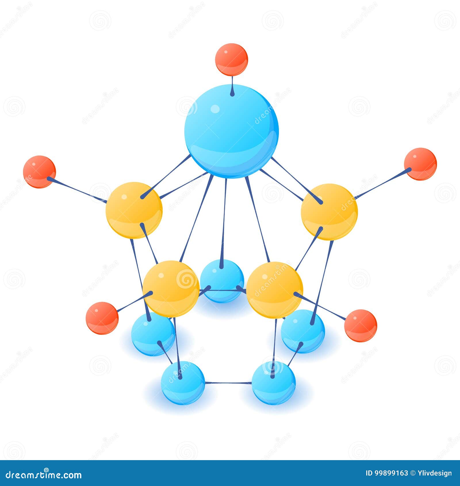 Unique Molecule Icon, Isometric 3d Style Stock Vector - Illustration of ...