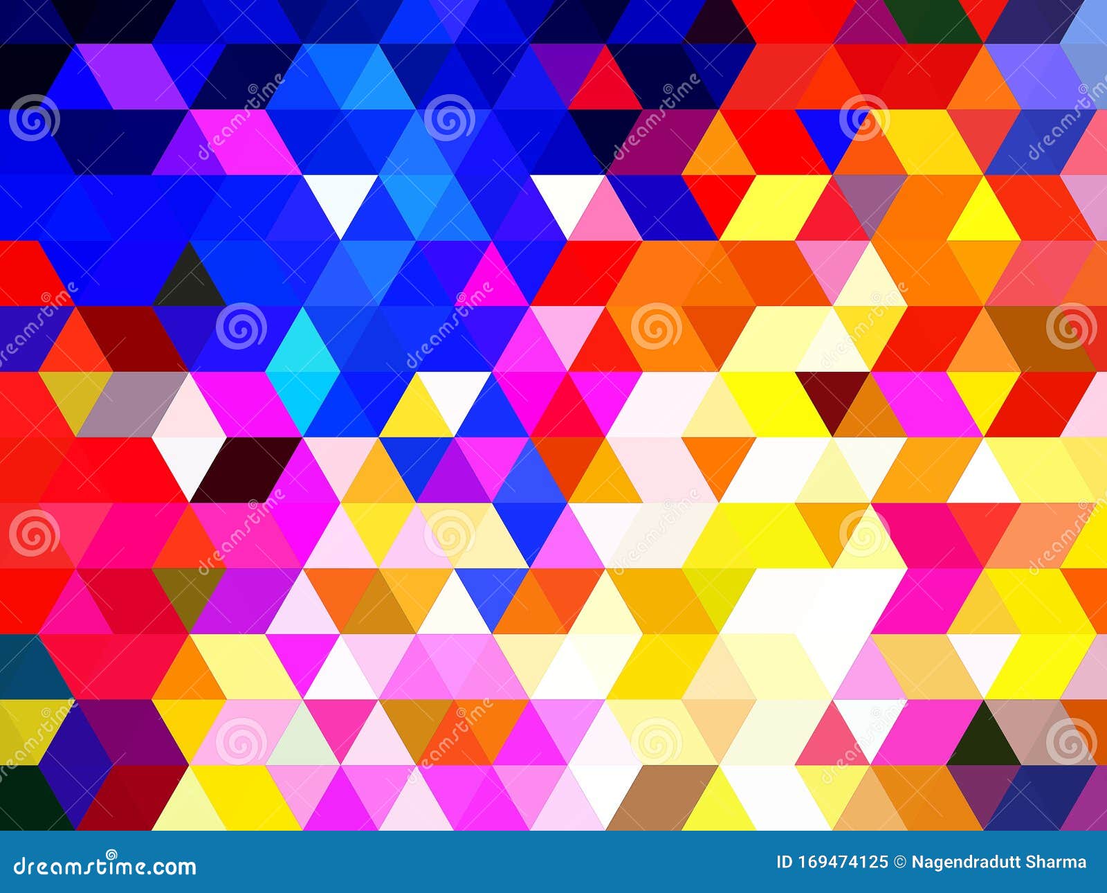 A Unique Multi-colored Geometric Illustration of Squares Stock ...