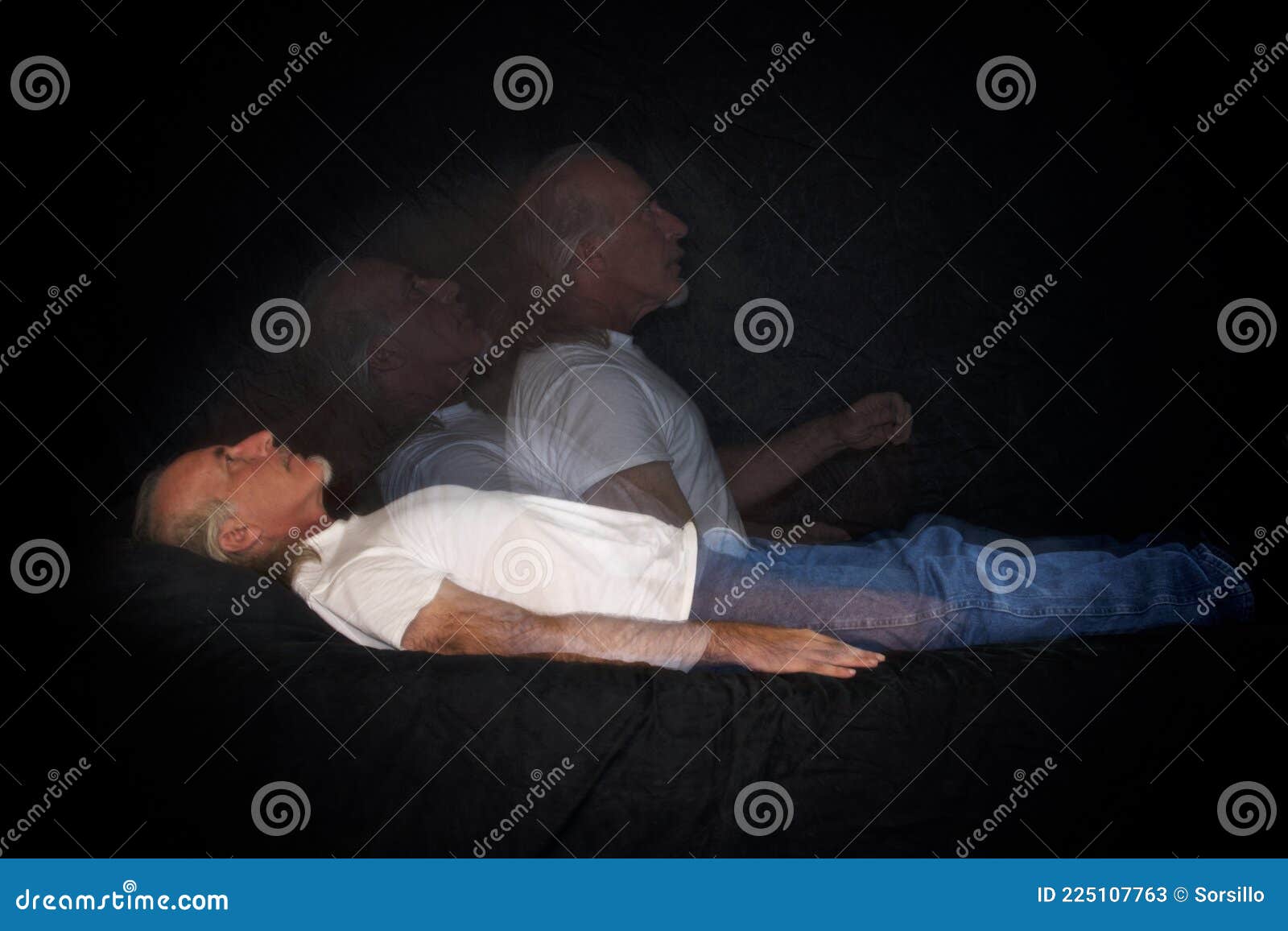 Multi Flash Image of Man Rising Stock Image - Image of space, mystic ...