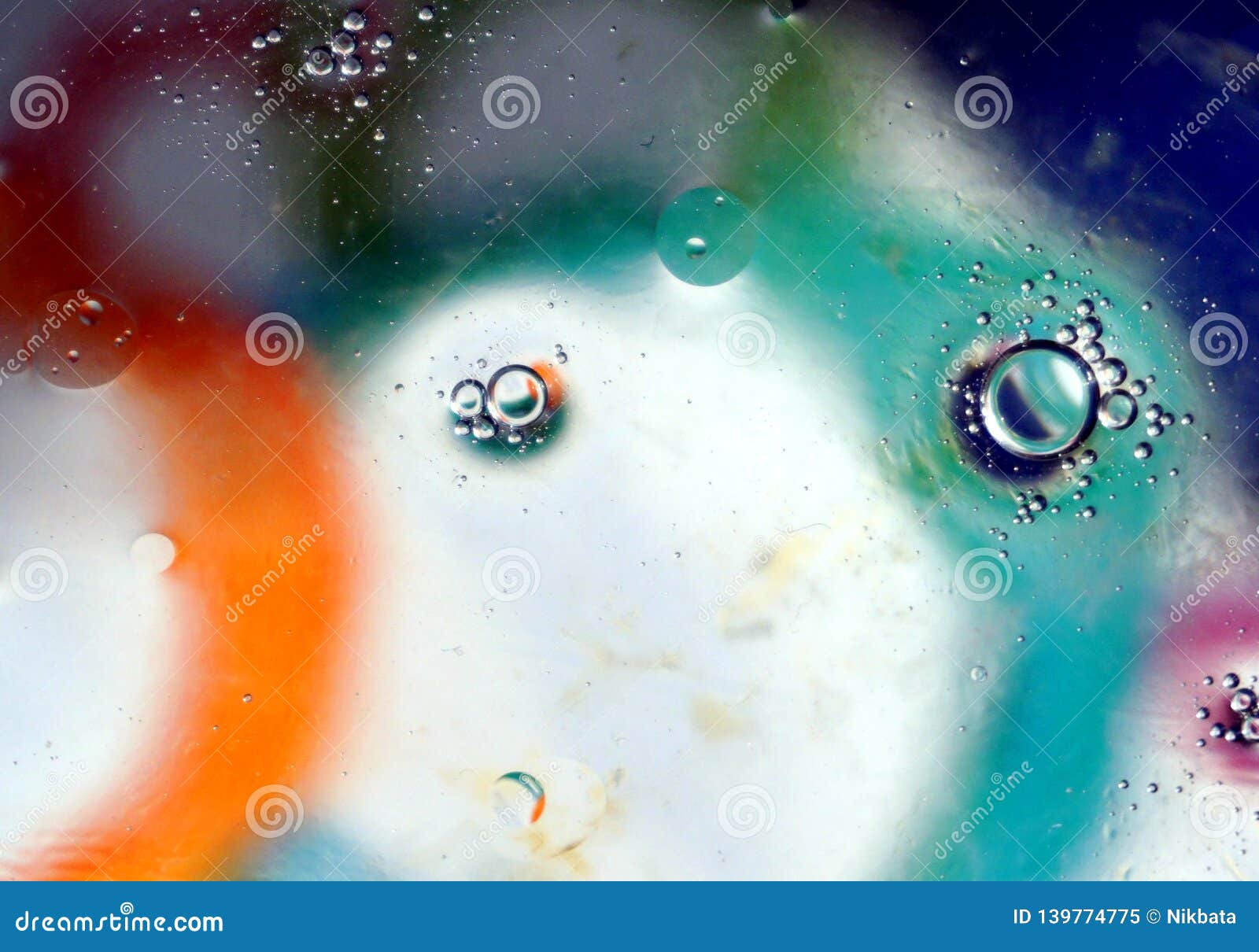 Unique Multicolored Surface with Isolated Bubbles Stock Image - Image ...