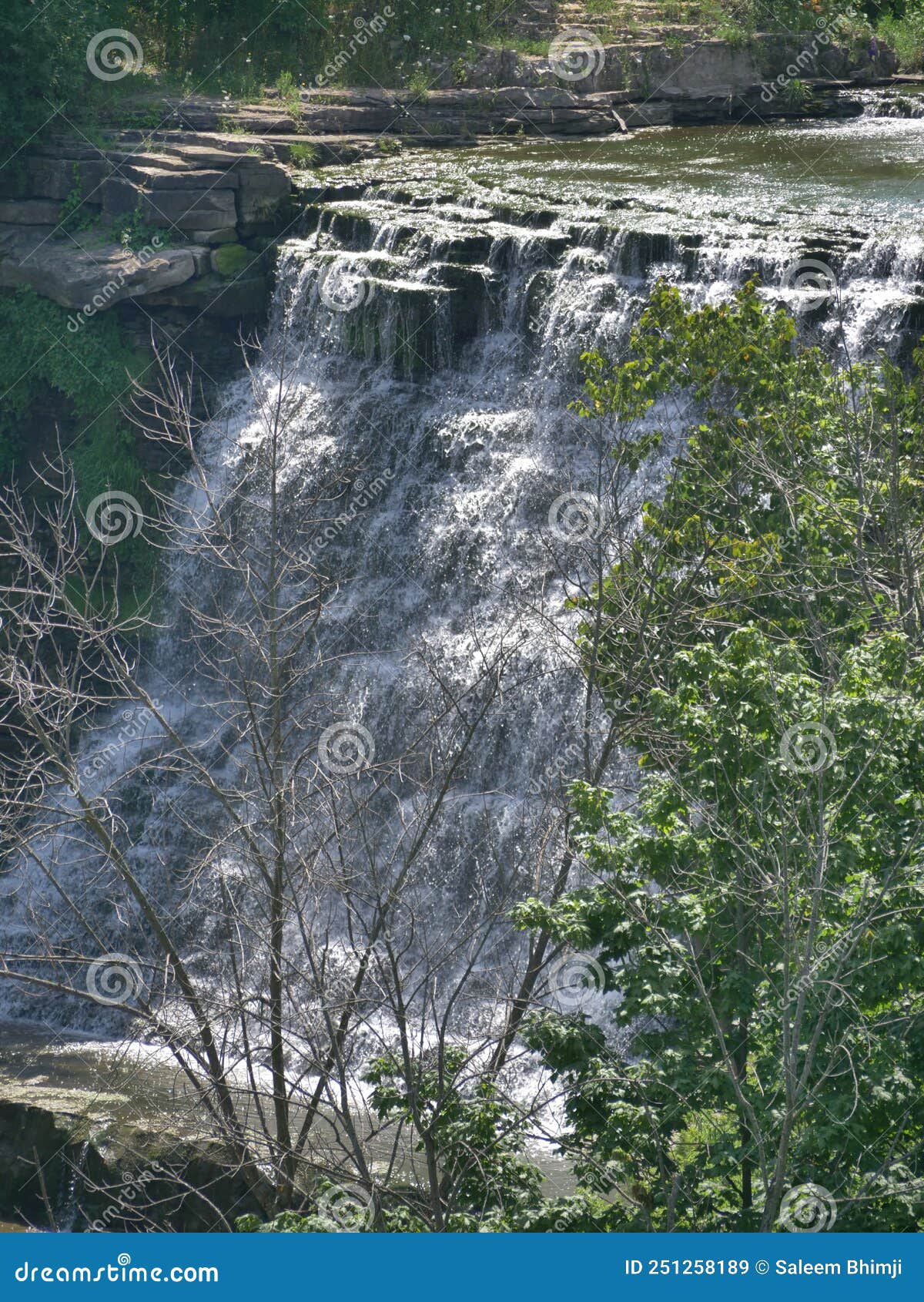 A Unique, Natural Multi-level Waterfall Stock Image - Image of ...