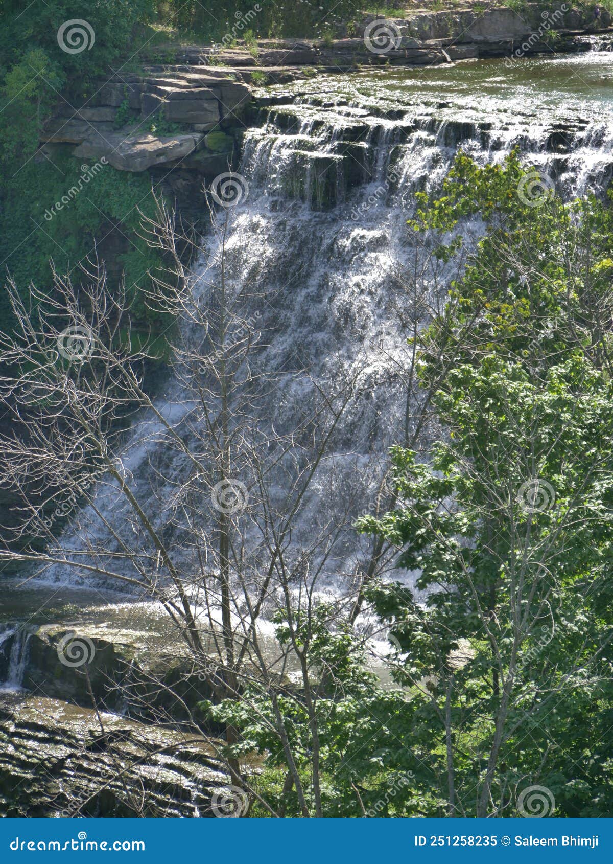 A Unique, Natural Multi-level Waterfall Stock Image - Image of nature ...