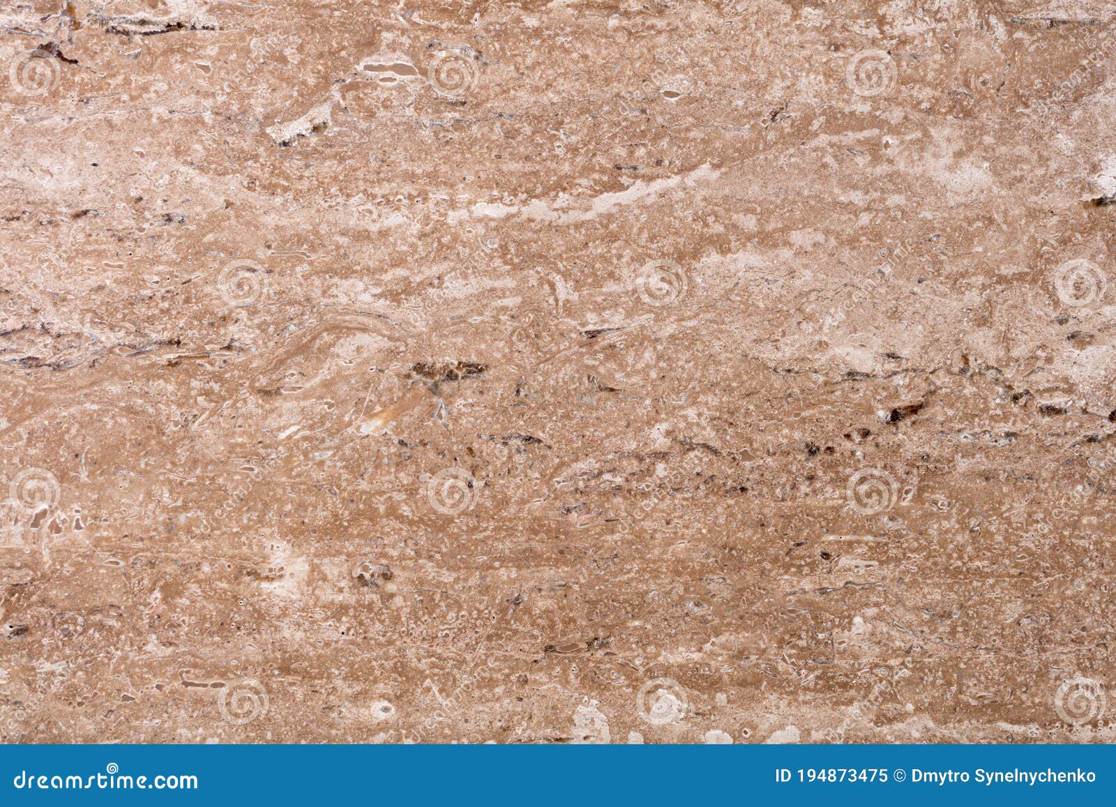 Unique Natural Travertine Background in Beautiful Brown Tone. Stock ...