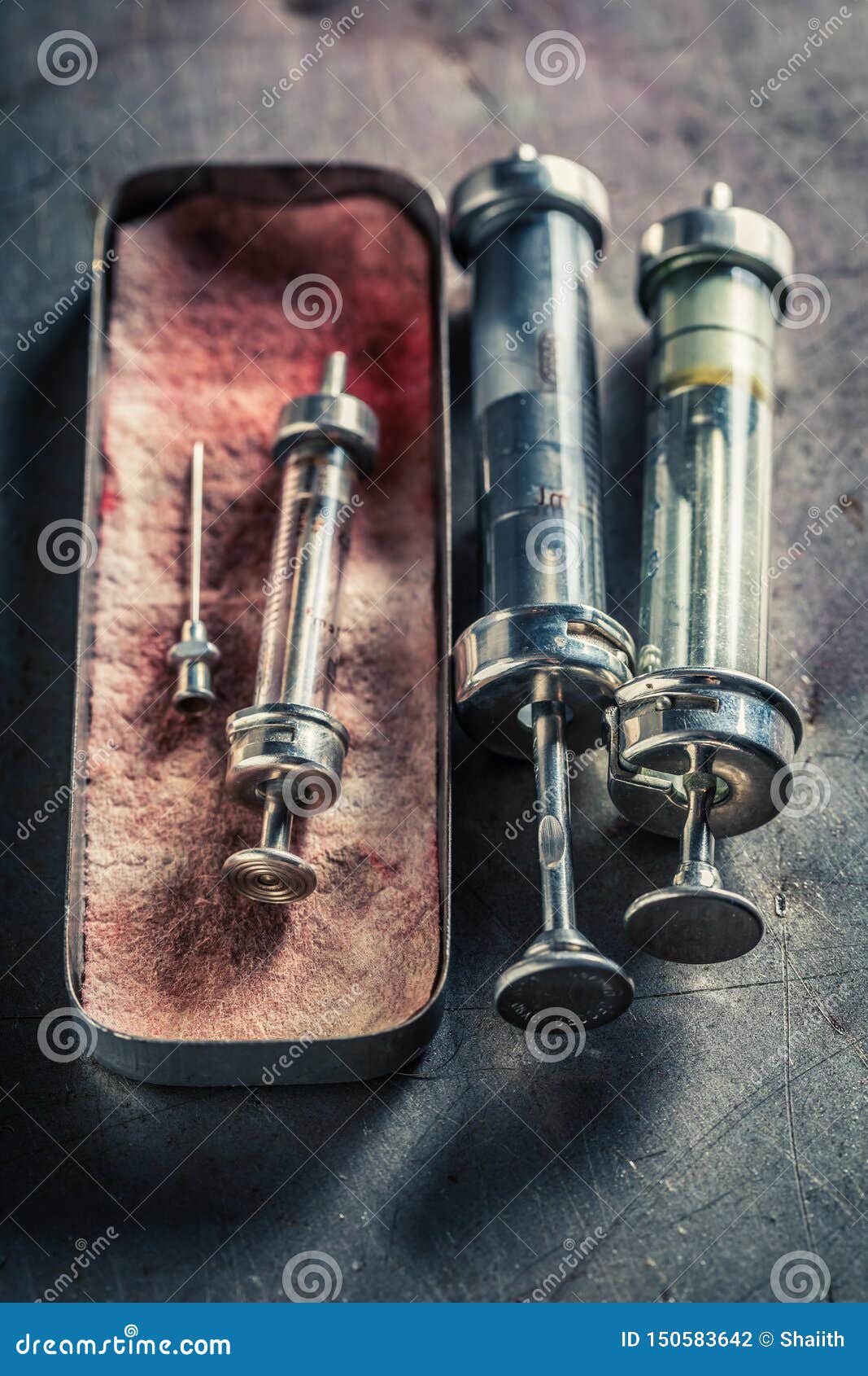 Unique needle and syringes stock photo. Image of syringes - 150583642