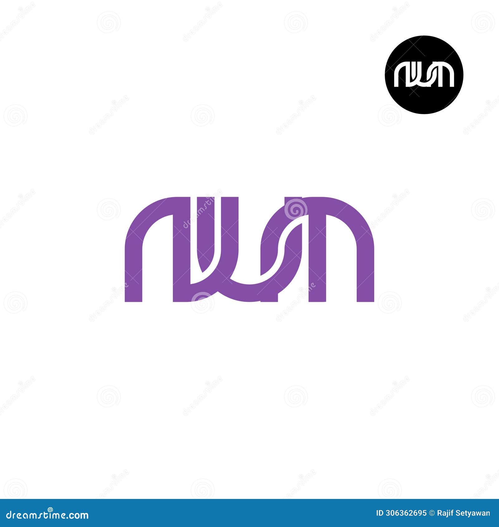Letter NUM Monogram Logo Design Stock Vector - Illustration of letter ...