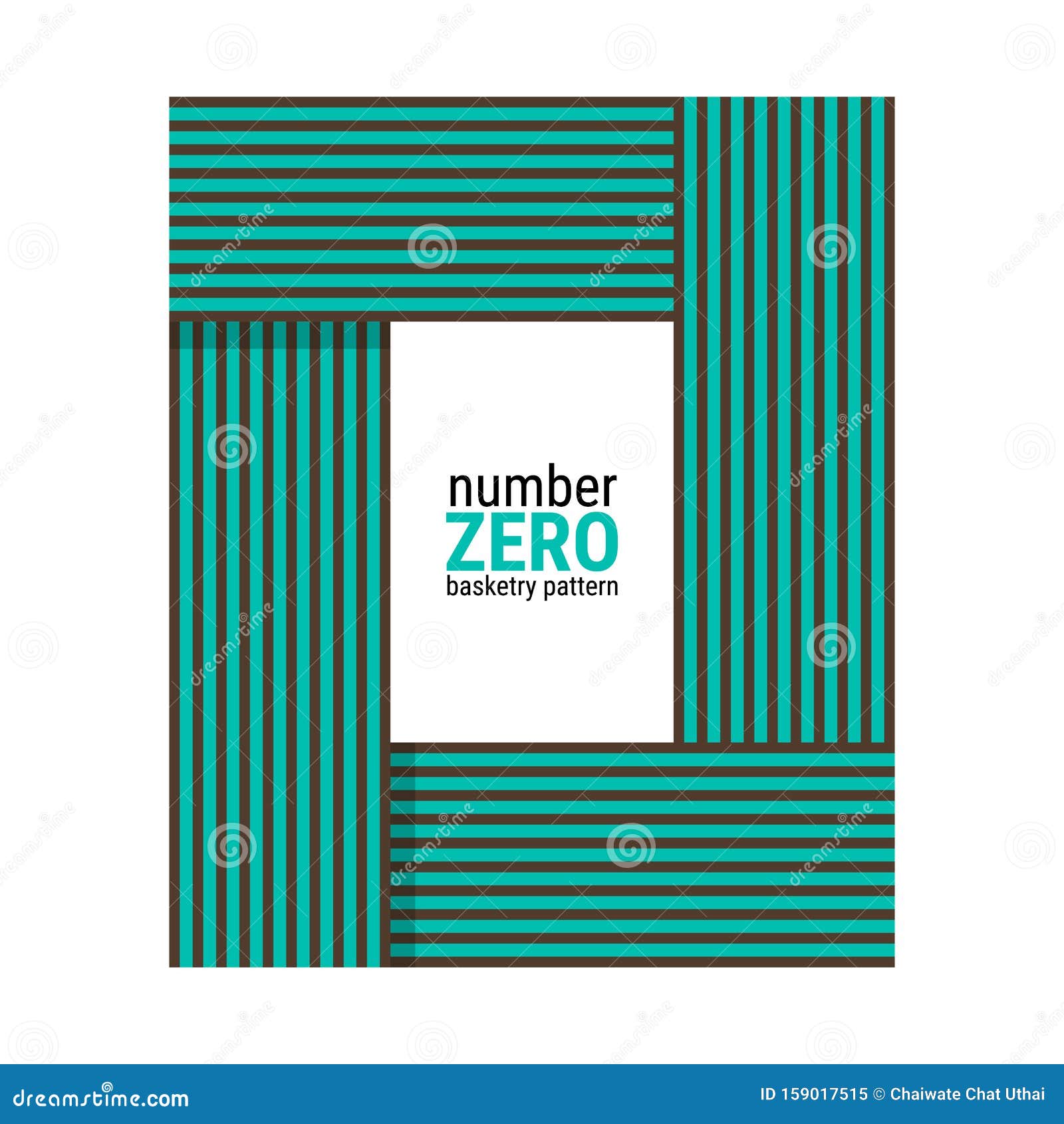 0 - Unique Number Shape Design with Basketry Pattern Stock Vector ...