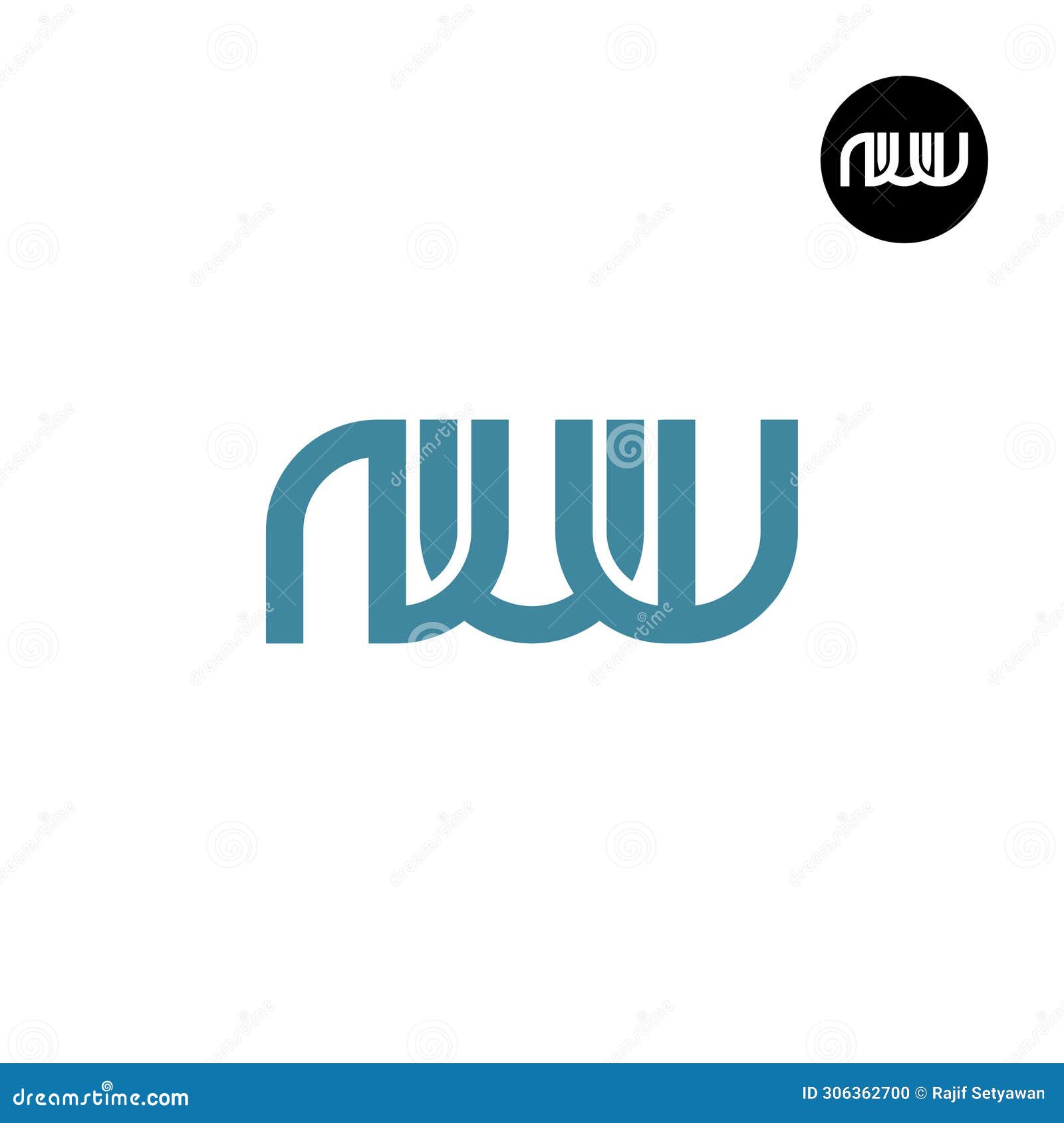 Letter NUW Monogram Logo Design Stock Vector - Illustration of logos ...