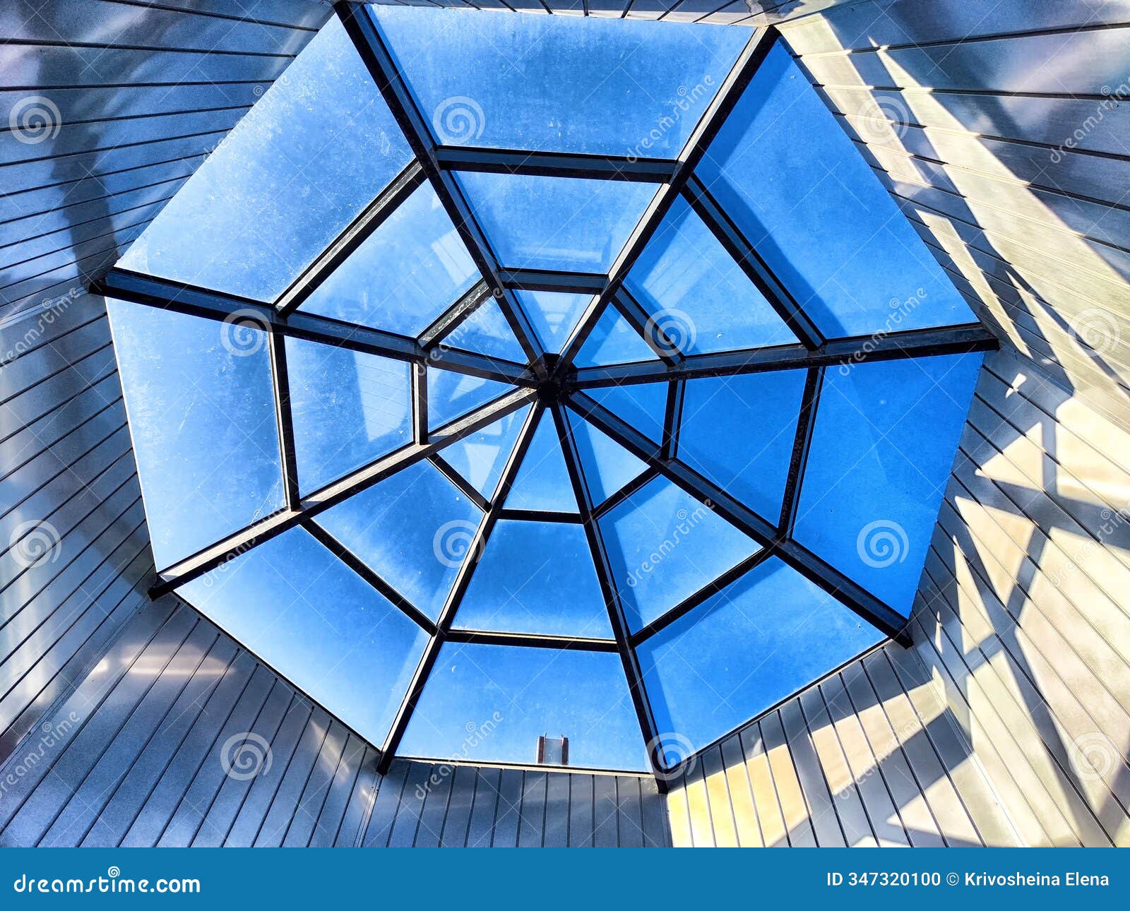 Unique Octagonal Skylight Provides a Stunning View of the Clear Blue ...