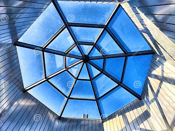 Unique Octagonal Skylight Provides a Stunning View of the Clear Blue ...
