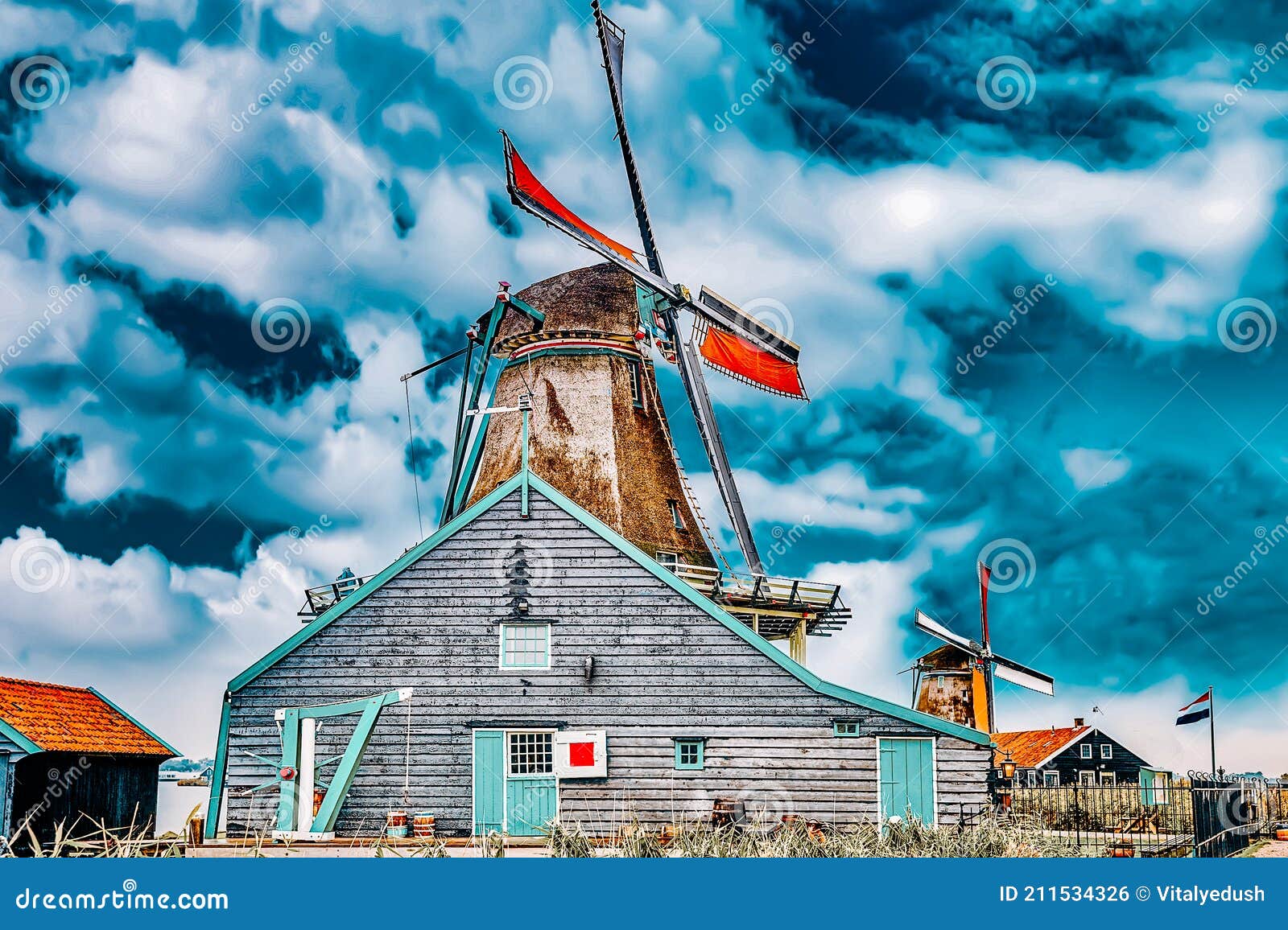 Unique Old, Authentic, Real Working Windmills in the Suburbs of ...