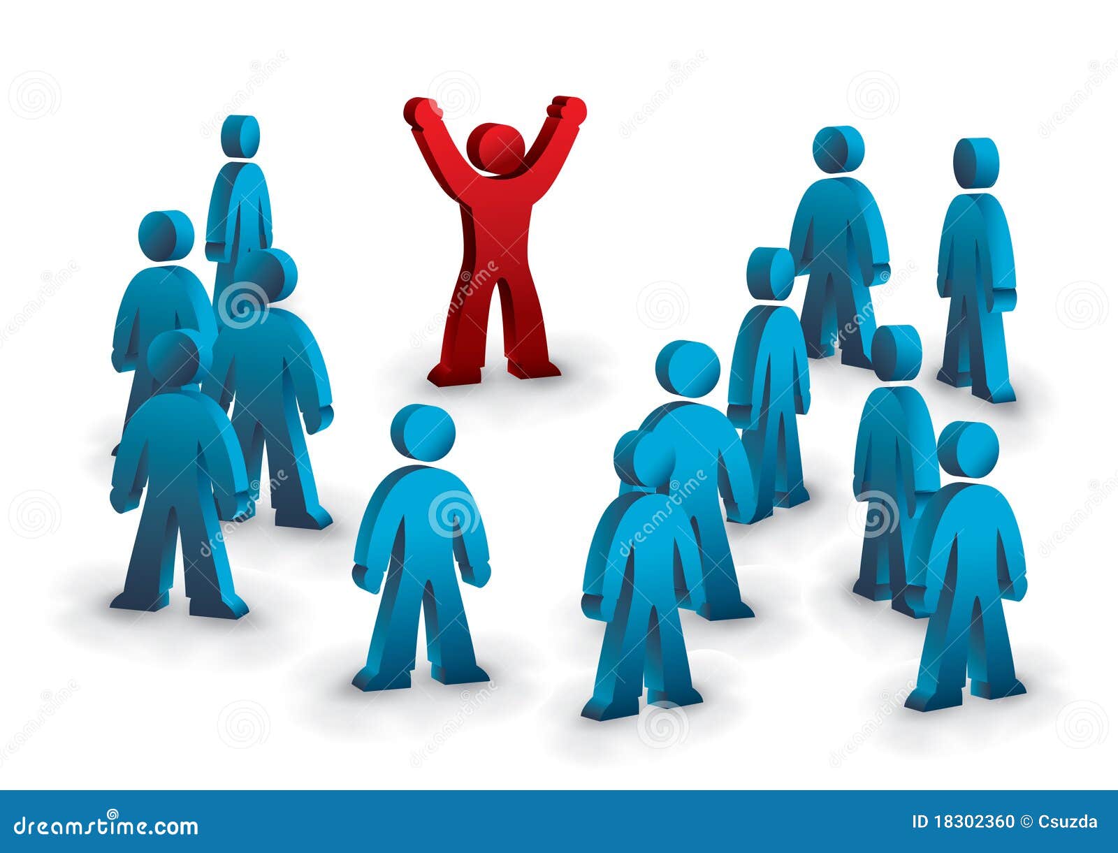 The unique one stock vector. Illustration of prize, manager - 18302360