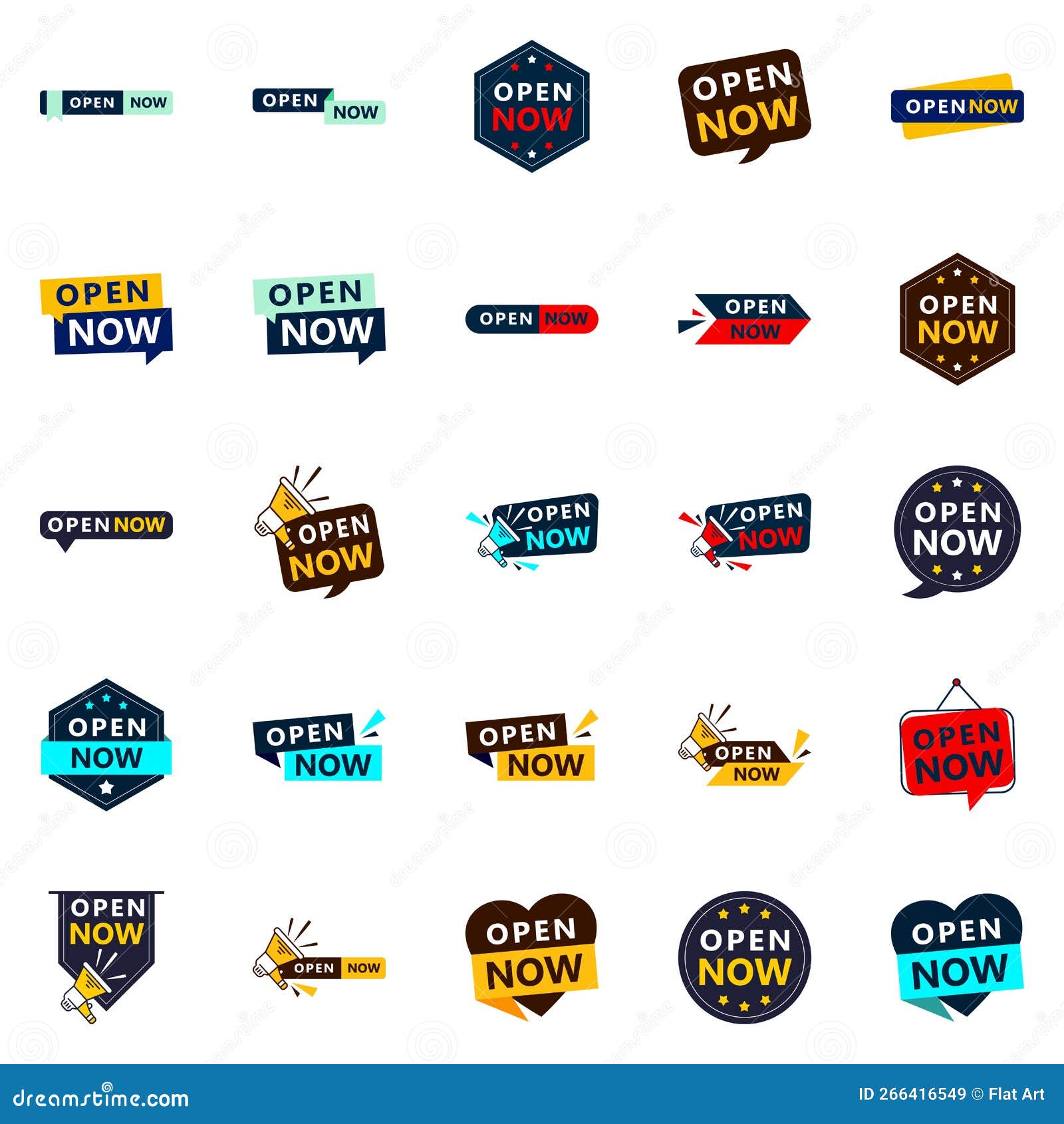 25 Unique Open Now Banners for Your Business Stock Vector ...