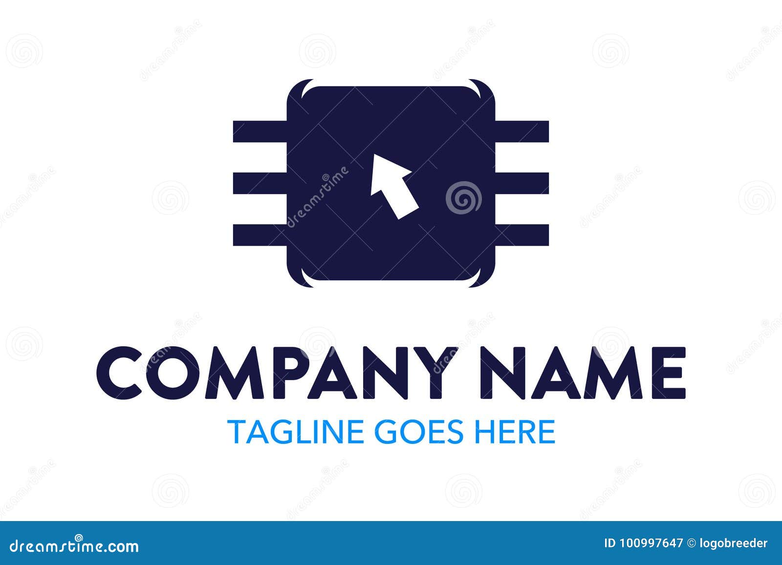 Unique and Original Computer and Networking Logo Template Stock Vector ...
