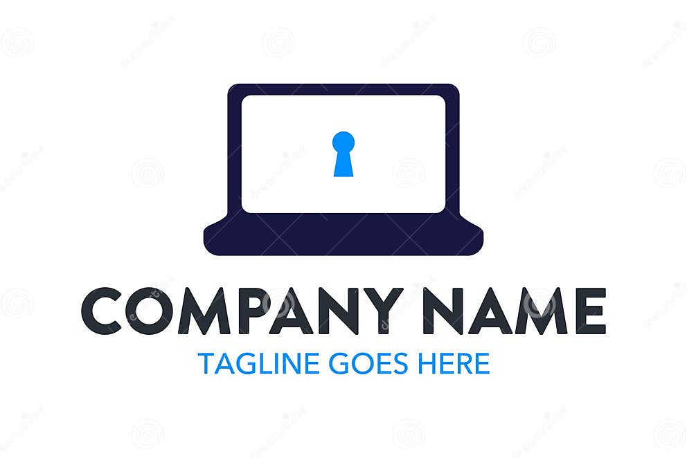 Unique and Original Computer and Networking Logo Template Stock Vector ...