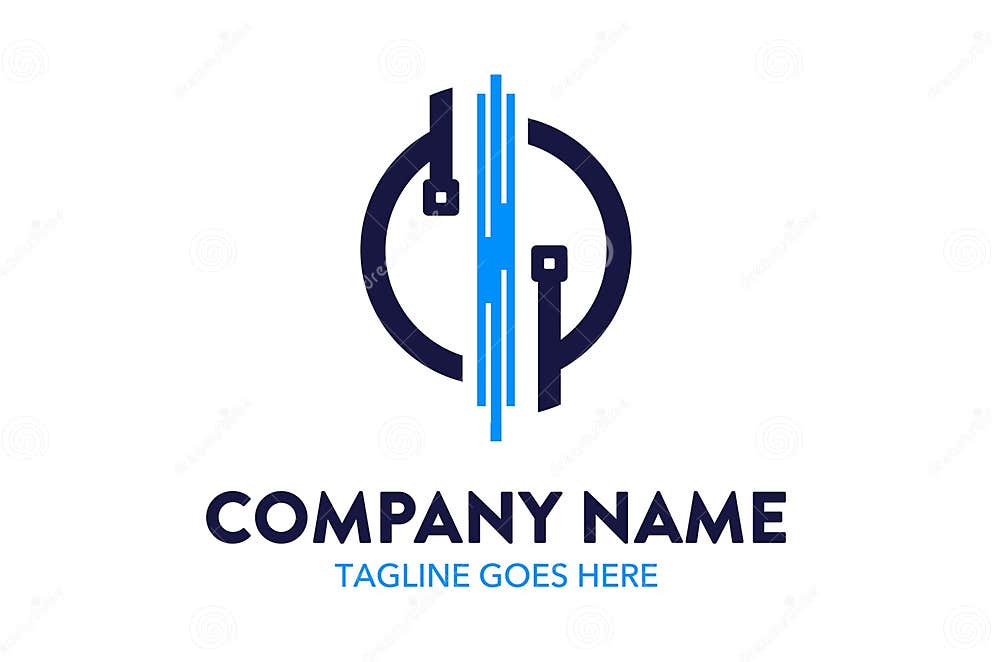 Unique and Original Computer and Networking Logo Template Stock Vector ...