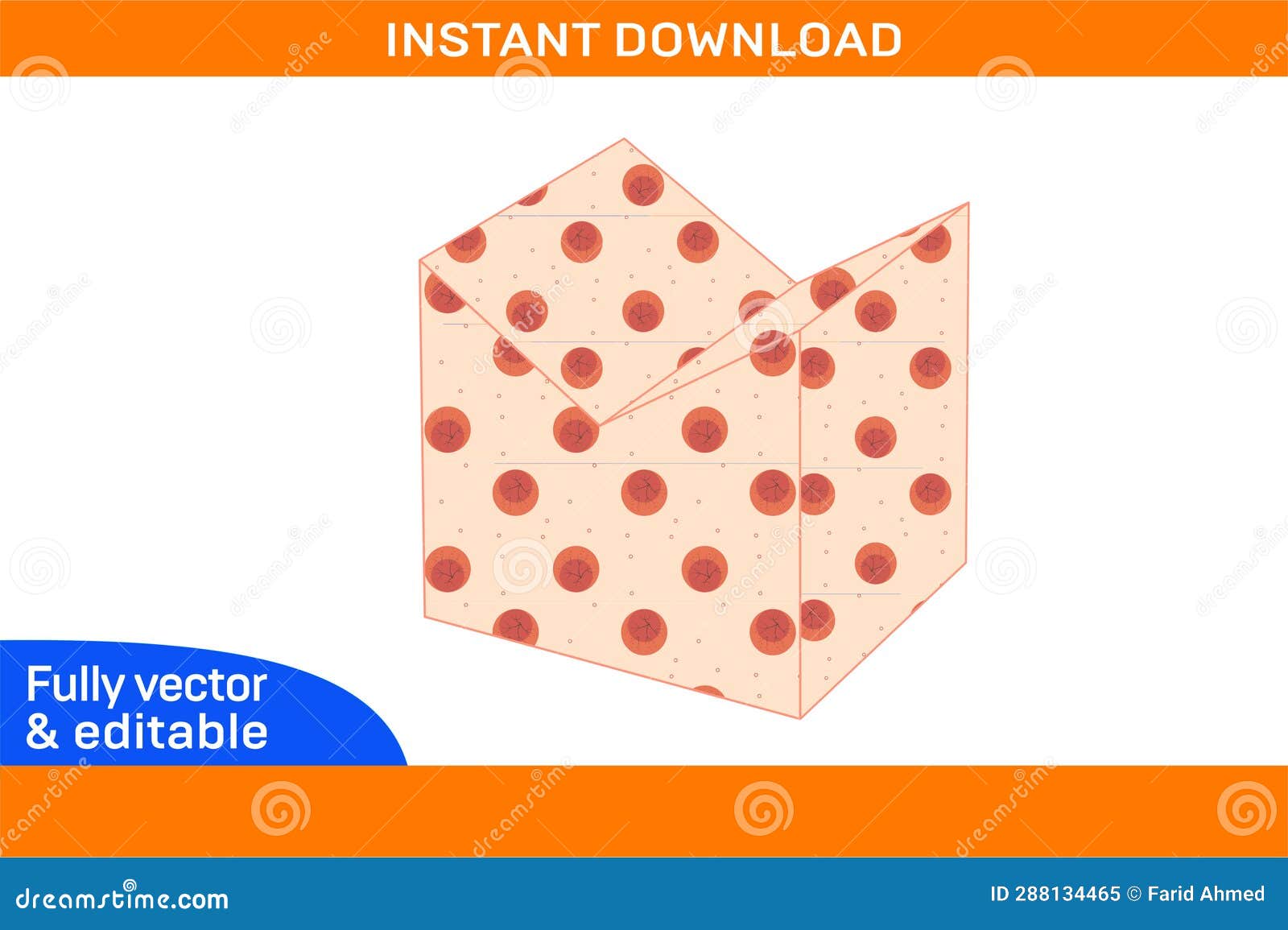 Unique Packaging Gift Box Template, Coustom Box Dieline Template and 3D ...