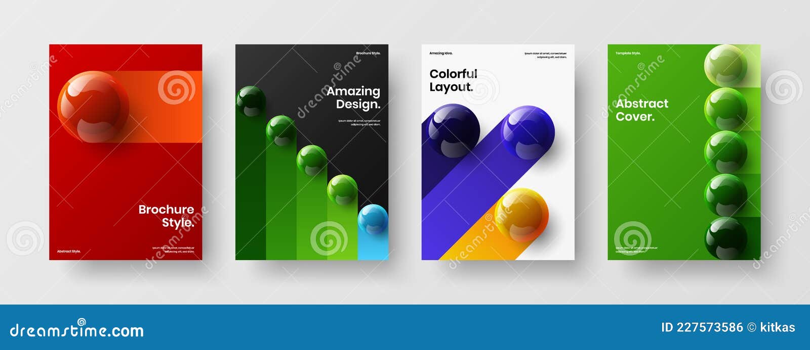 Unique Pamphlet A4 Design Vector Illustration Bundle Stock Vector ...