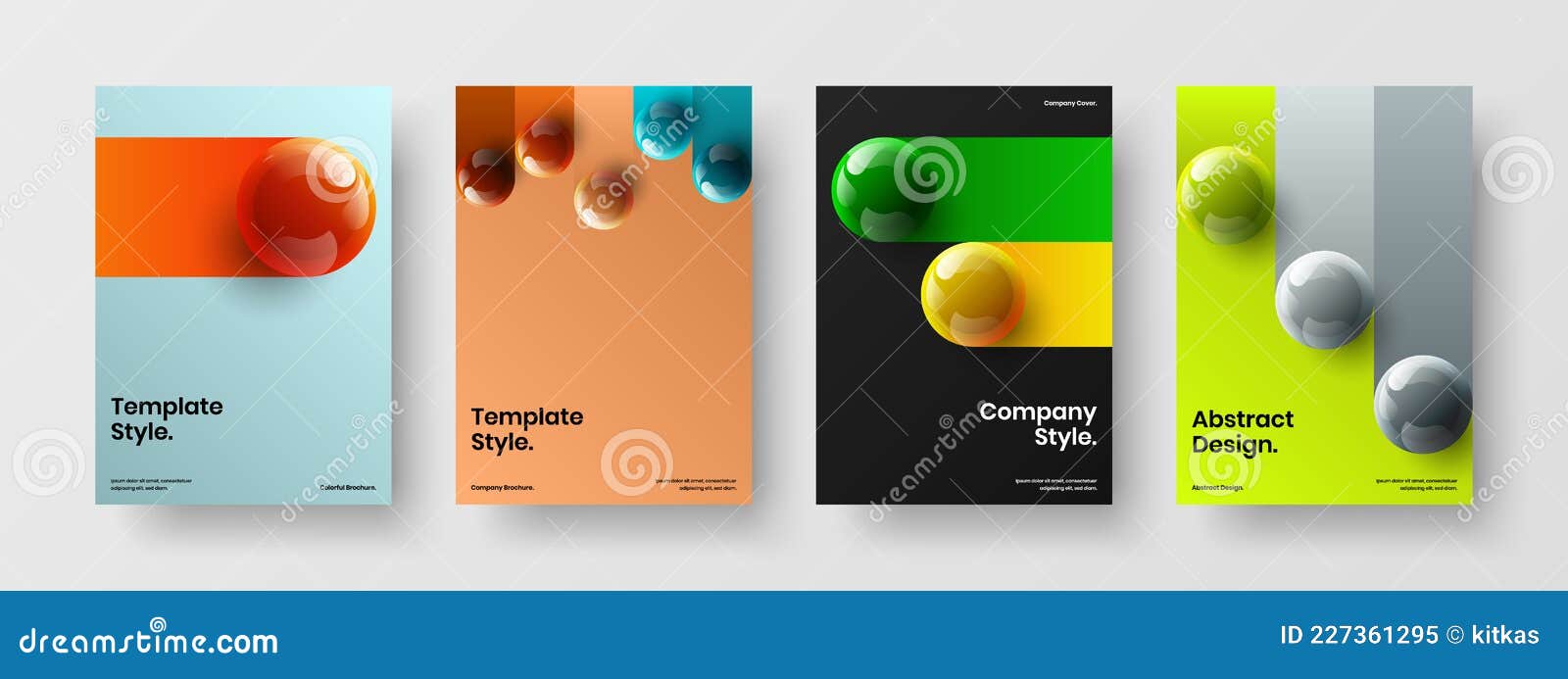 Unique Pamphlet A4 Design Vector Template Bundle Stock Vector ...