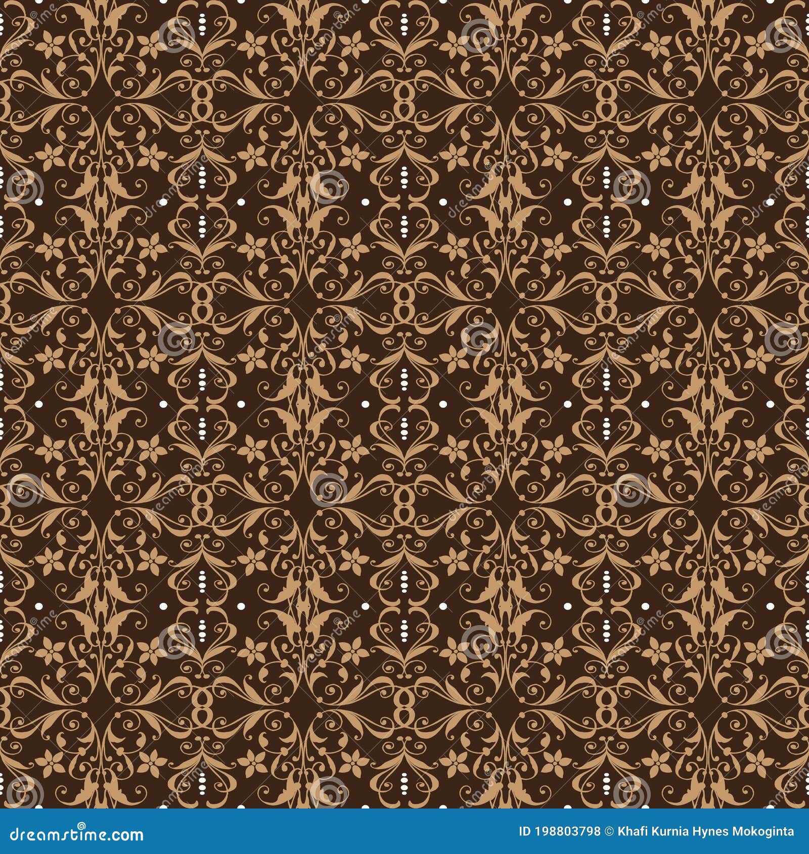 Unique Pattern Design on Kawung Batik with Dark Brown Color Concept ...