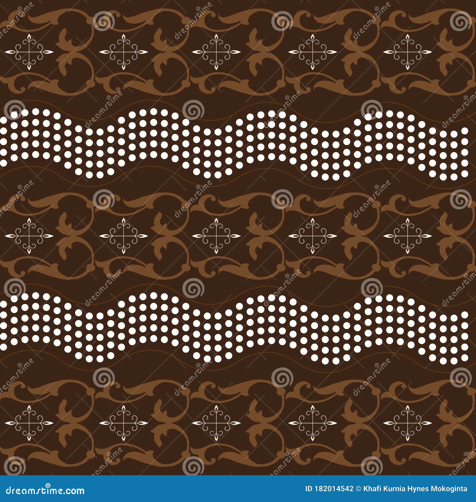 Unique Pattern on Javanese Batik with Dark Brown Color Design Stock ...