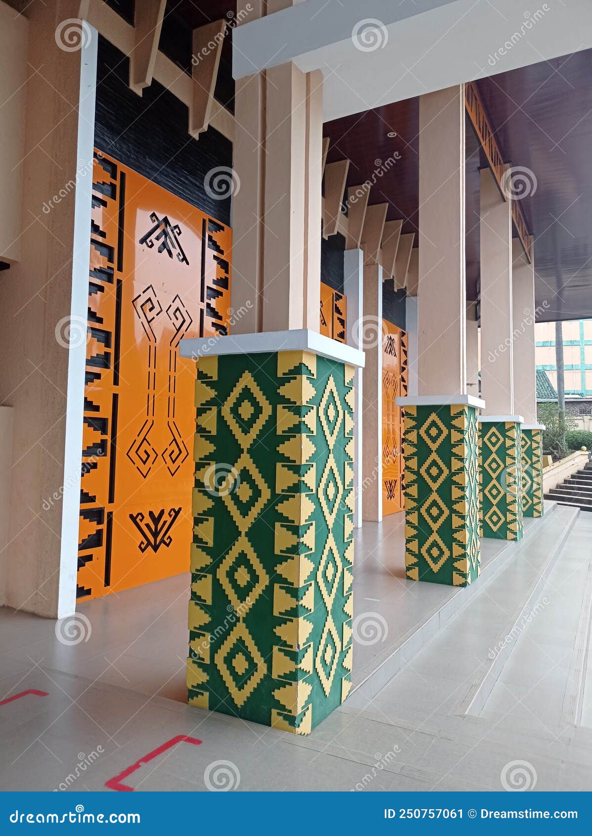 Unique Pattern Wall in Lampung Museum Editorial Photo - Image of ...