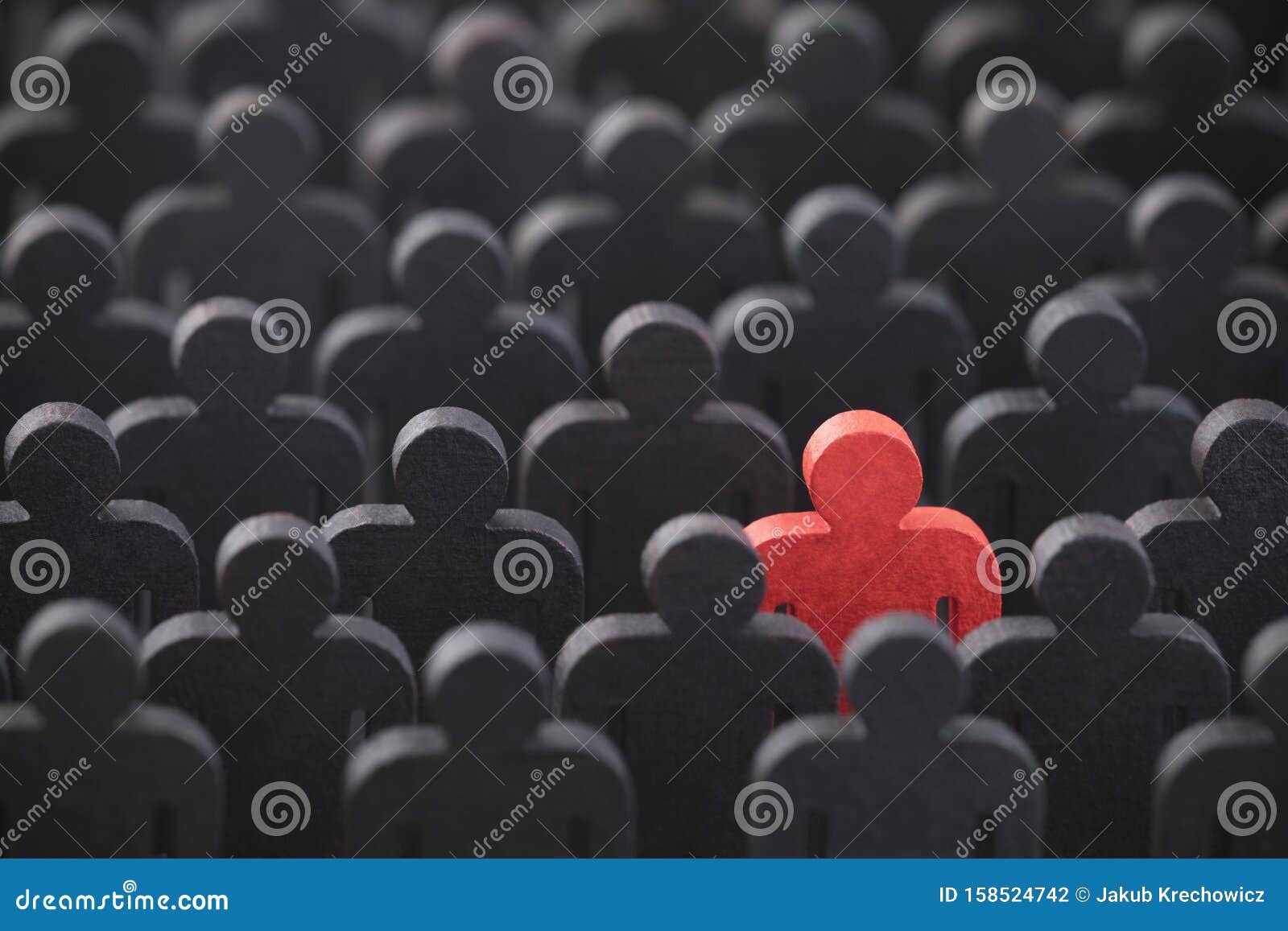 Unique person in the crowd stock photo. Image of cooperation - 158524742
