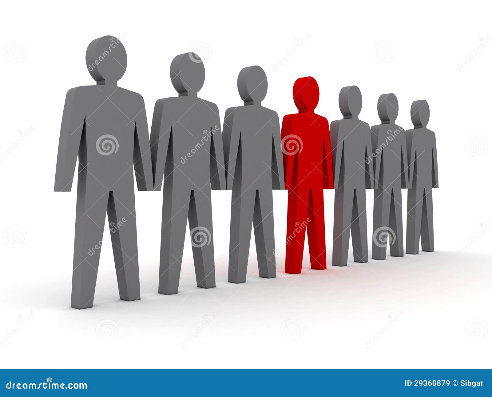 Unique person in row. stock illustration. Illustration of mass - 29360879