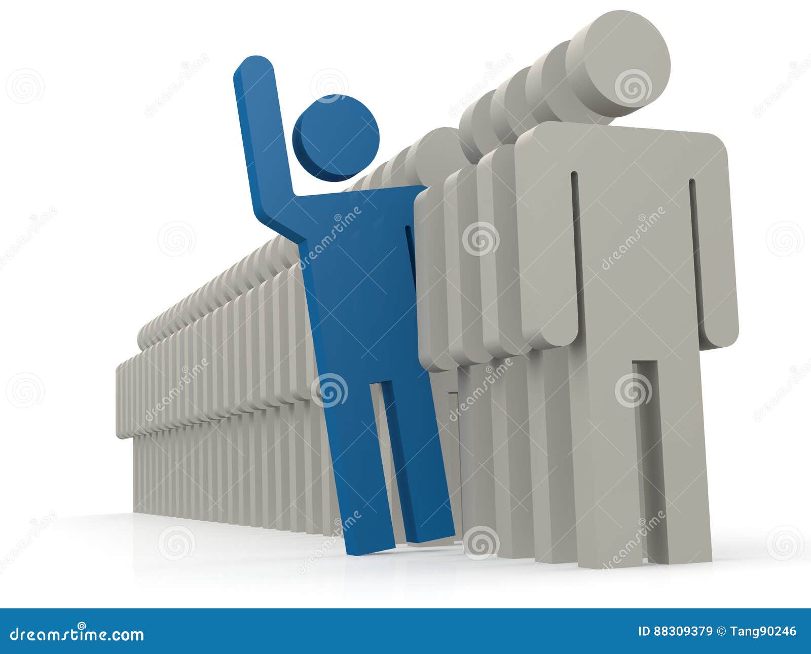 Stepping Out Of The Crowd Stock Image | CartoonDealer.com #4470211