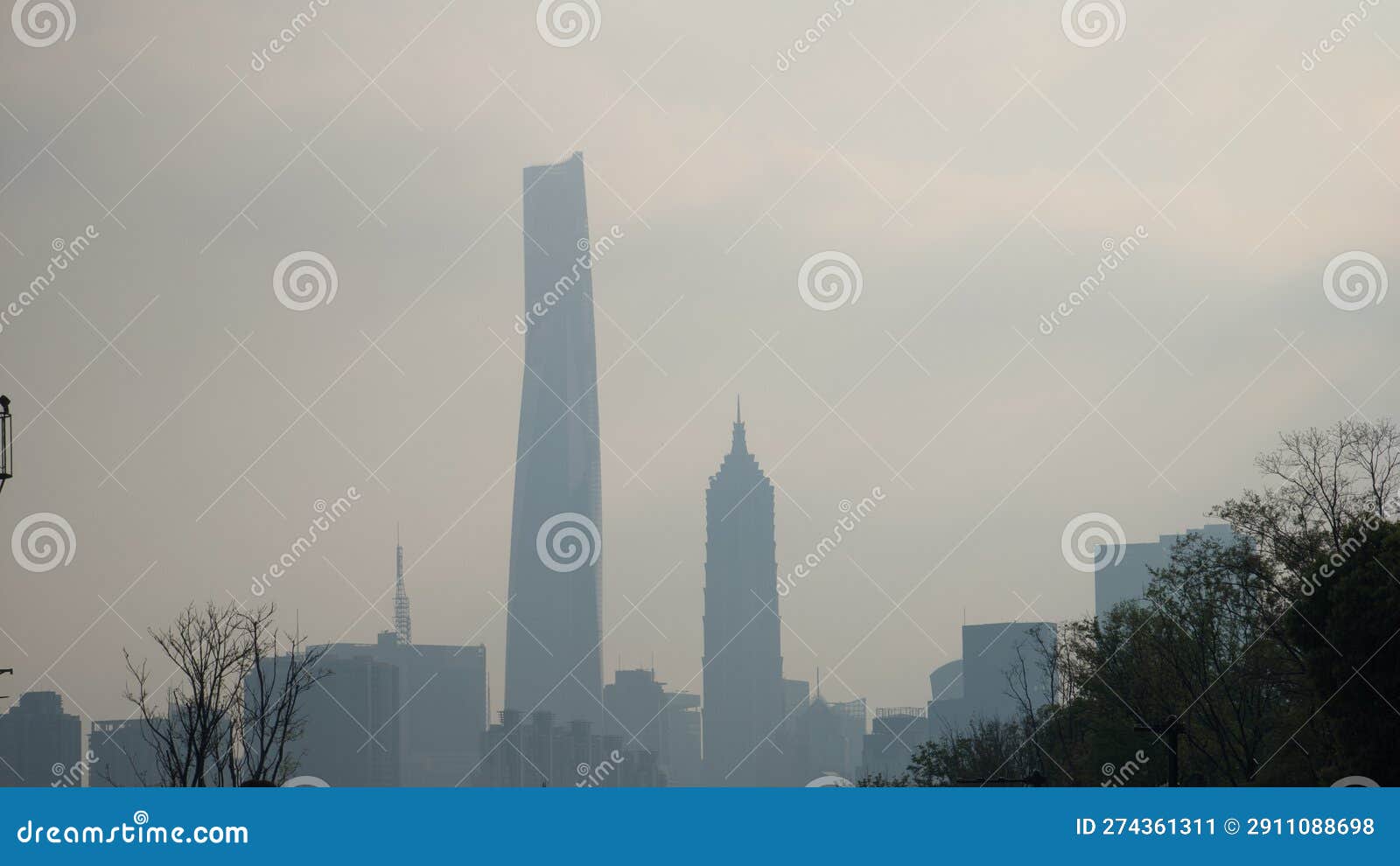 Unique Perspective of Shanghai Center Building Stock Image - Image of ...