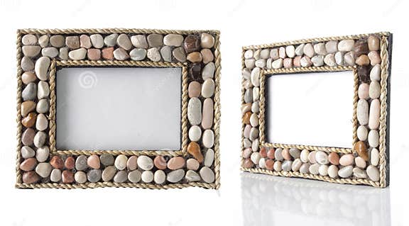 Unique Photo-frame on Table Stock Photo - Image of wood, fashioned ...