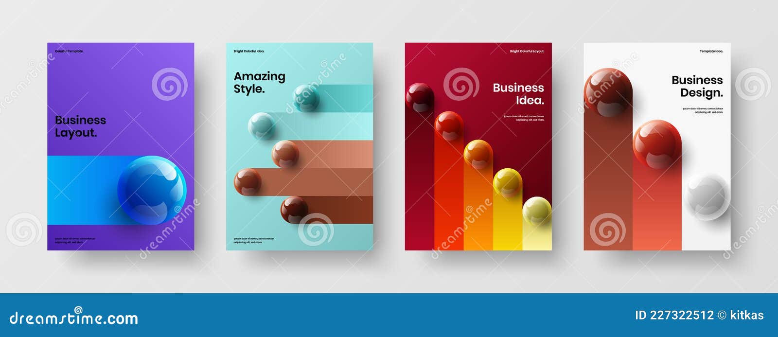 Unique Placard A4 Vector Design Illustration Set Stock Vector ...