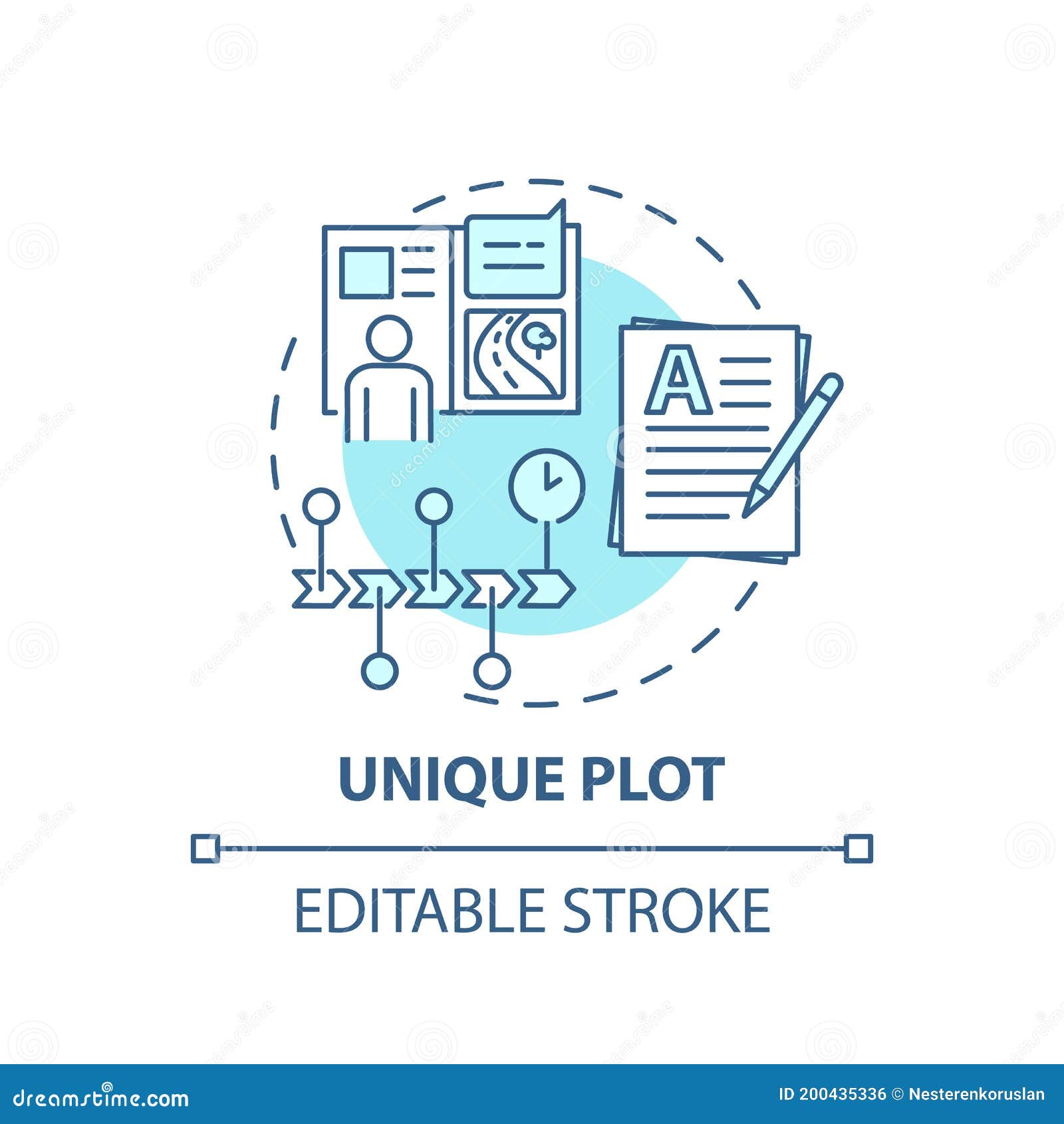 Unique Plot Concept Icon Vector Illustration | CartoonDealer.com #200435336