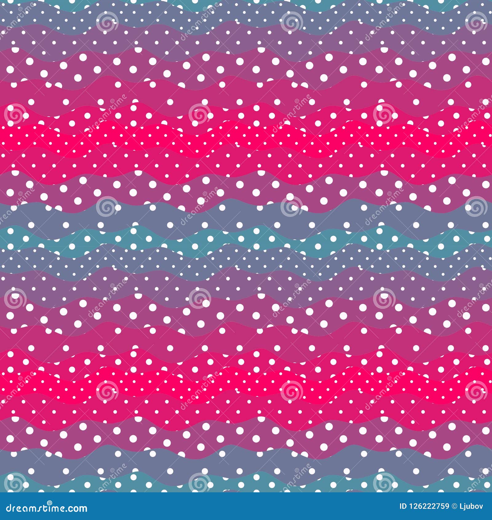 Unique Polka Dot Gradient Seamless Vector Pattern in Crimson, Purple ...