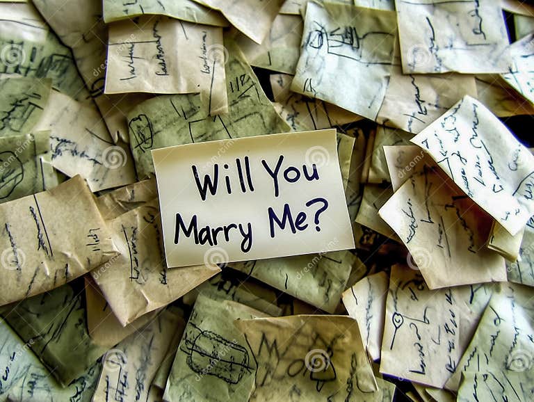 Unique Proposal Idea with Handwritten Notes and a Central Question ...