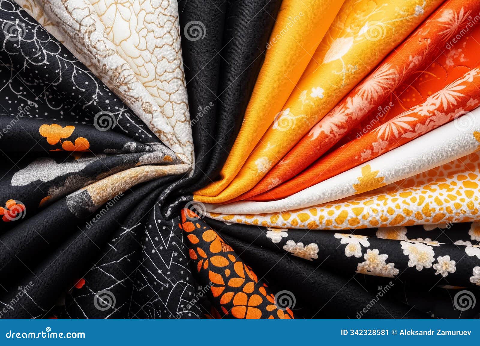 This Unique Quilt Features an Array of Fabrics in Shades of Orange and ...