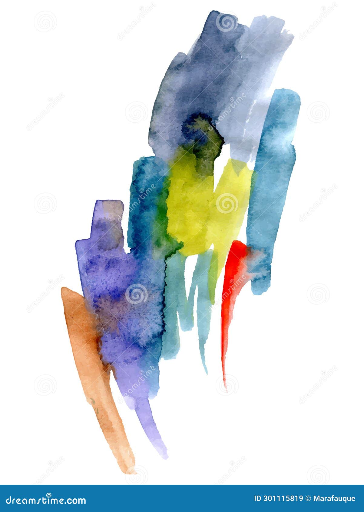 Unique Random Watercolor Stains. Background for Design. Stock Vector ...