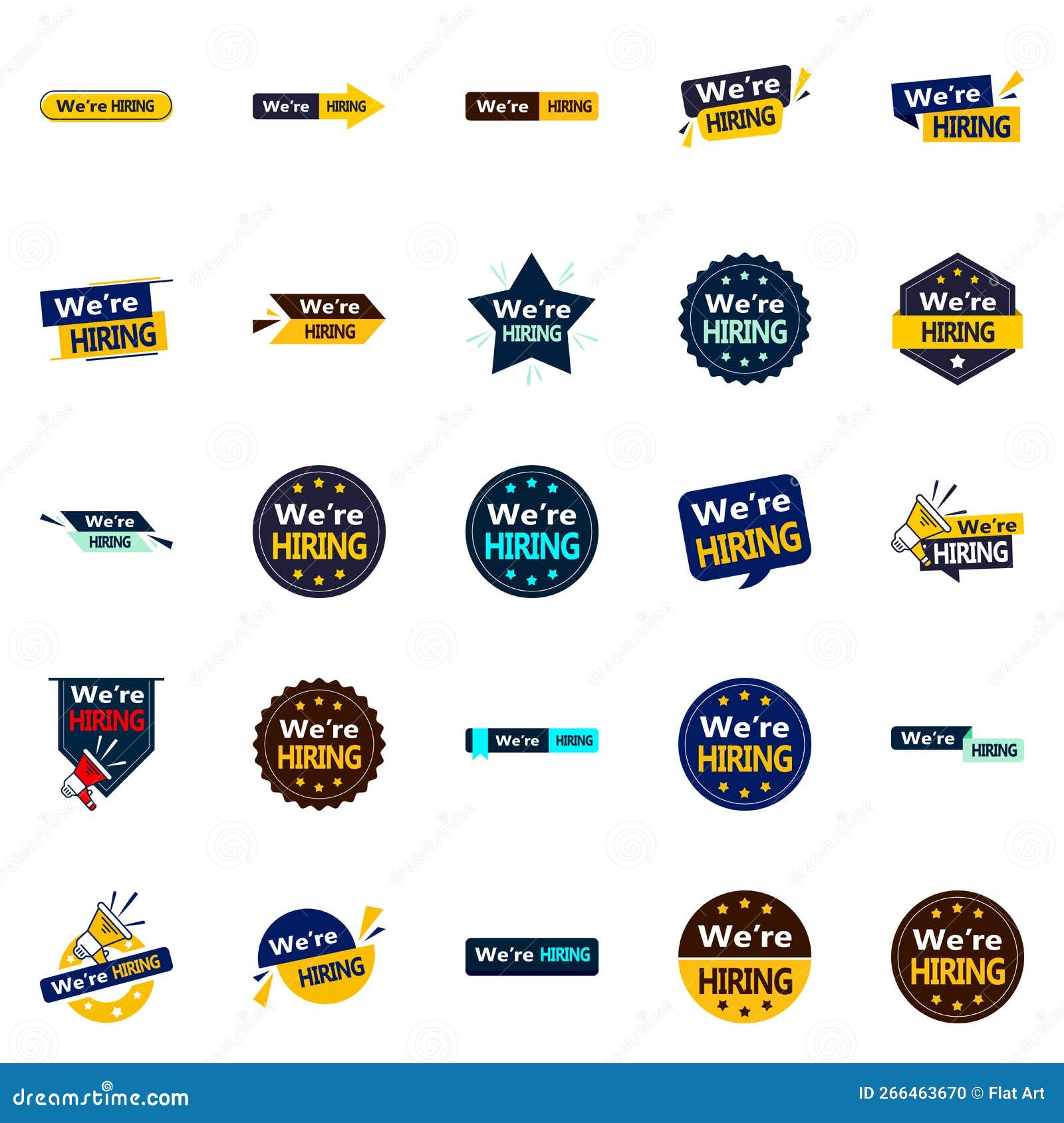 25 Unique we Re Hiring Vector Designs for Your Next Job Fair Stock ...