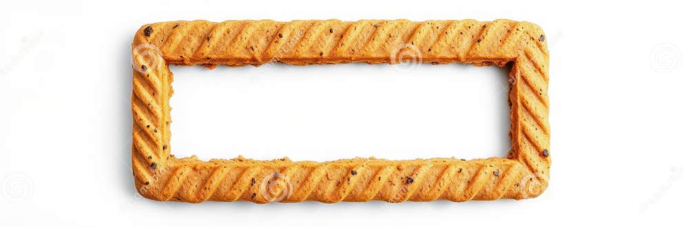 Unique Rectangular Cookie Design with a Textured Border and Empty ...