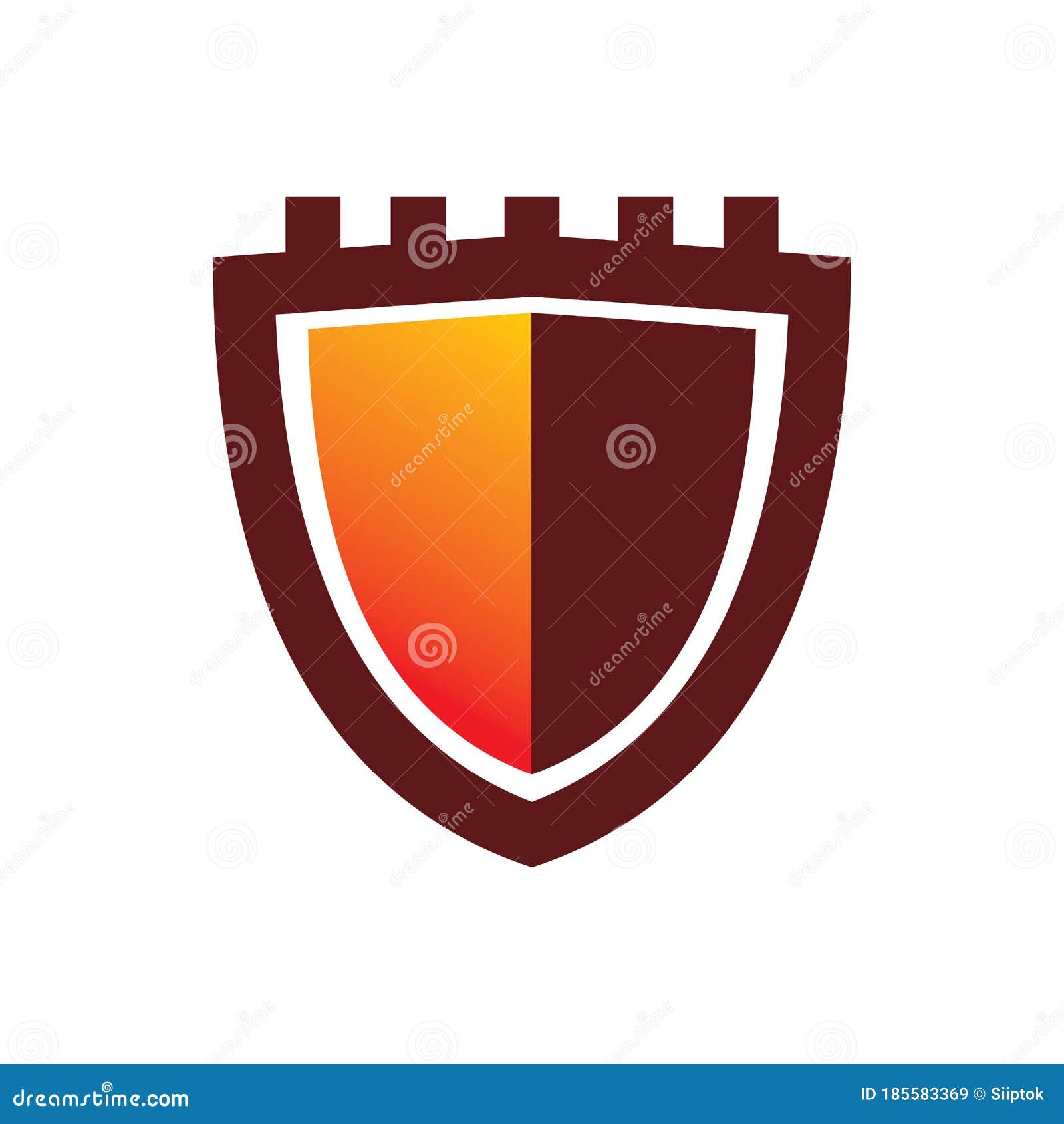 Red Castle Shield Logo Design Stock Illustration - Illustration of ...