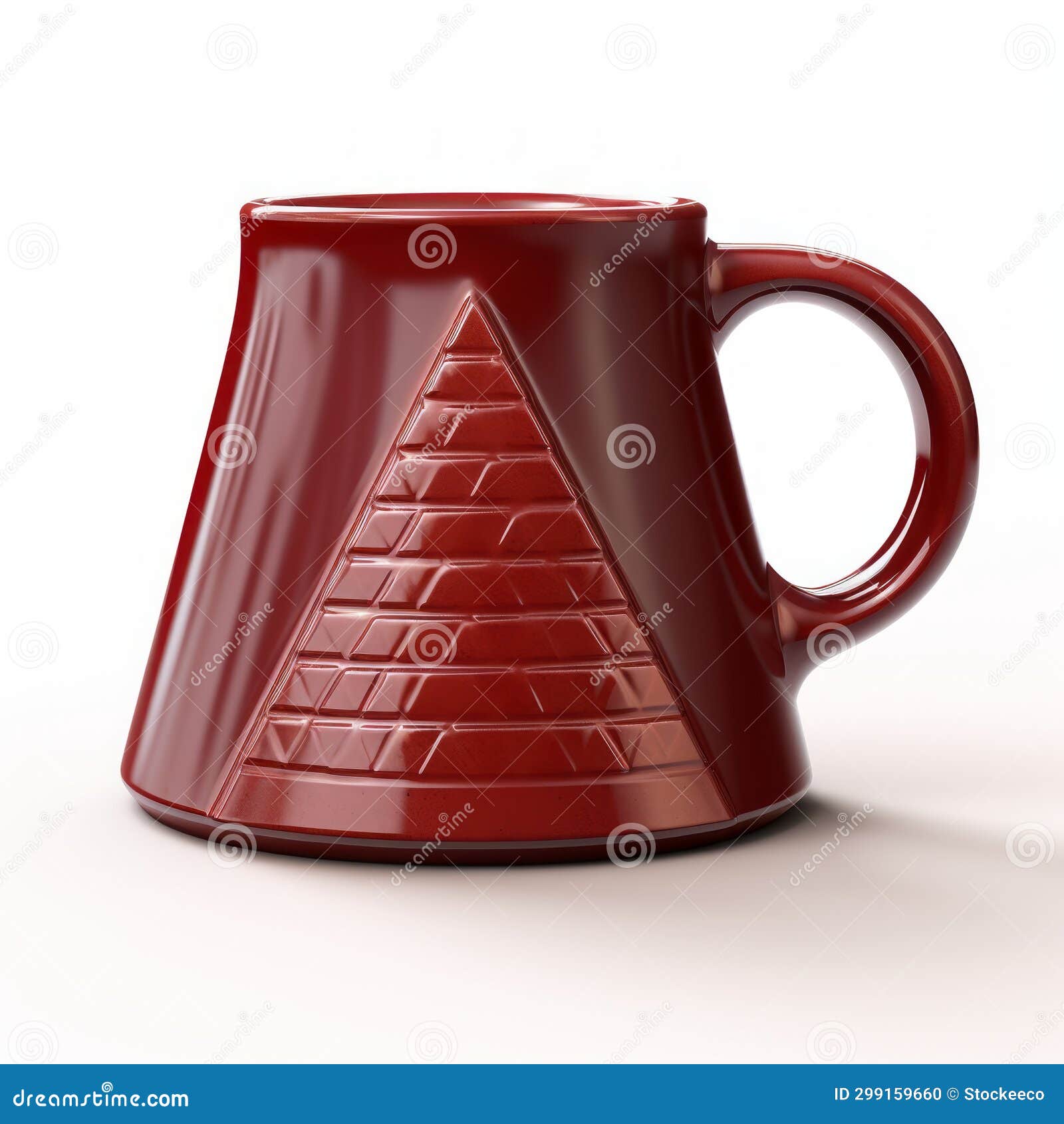 Unique Red Coffee Mug with Pyramid Design - Inspired by Daz3d and ...