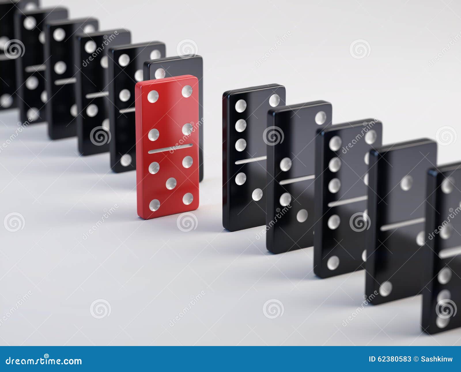 Unique red domino tile stock illustration. Illustration of gamble ...