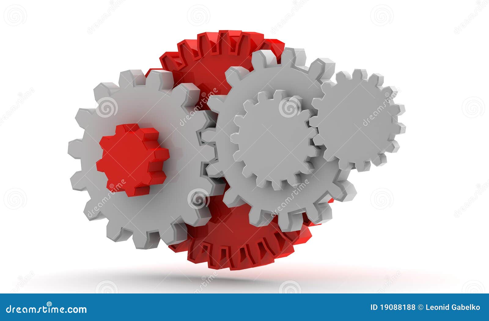 Unique red gear stock illustration. Illustration of abstract - 19088188