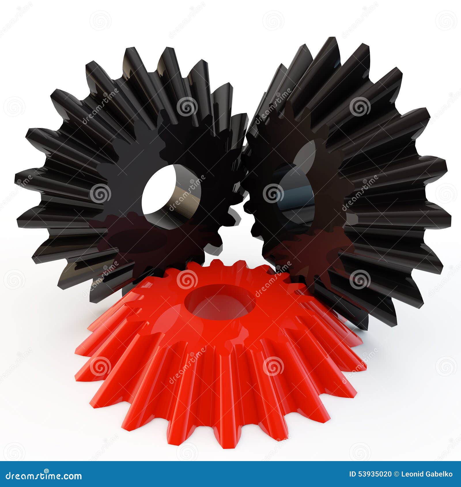Unique red gear stock illustration. Illustration of colored - 53935020
