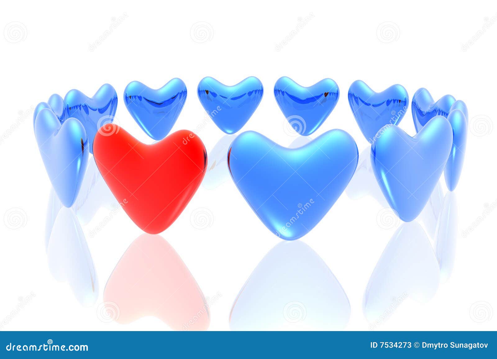 Unique red heart stock illustration. Illustration of concept - 7534273