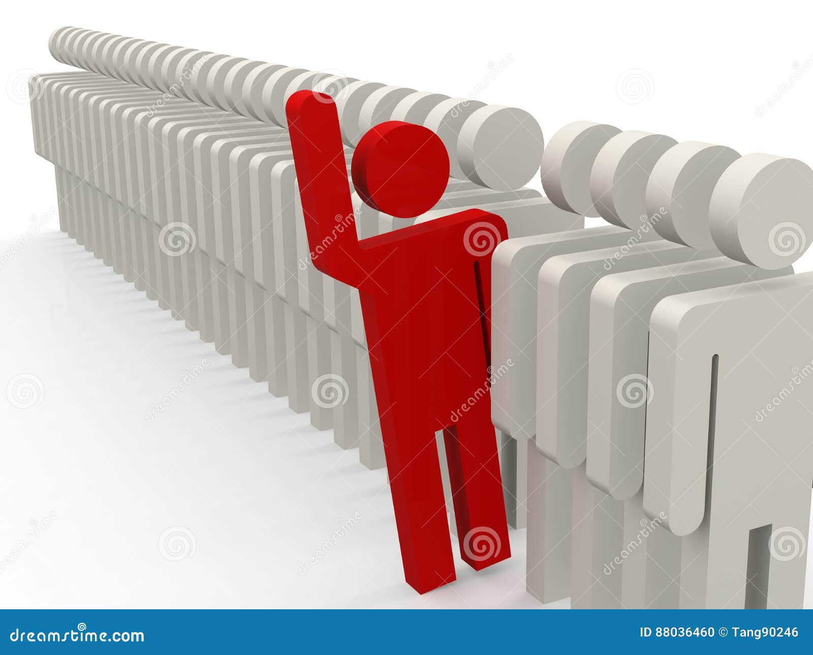 Stepping Out Of The Crowd Stock Image | CartoonDealer.com #4470211