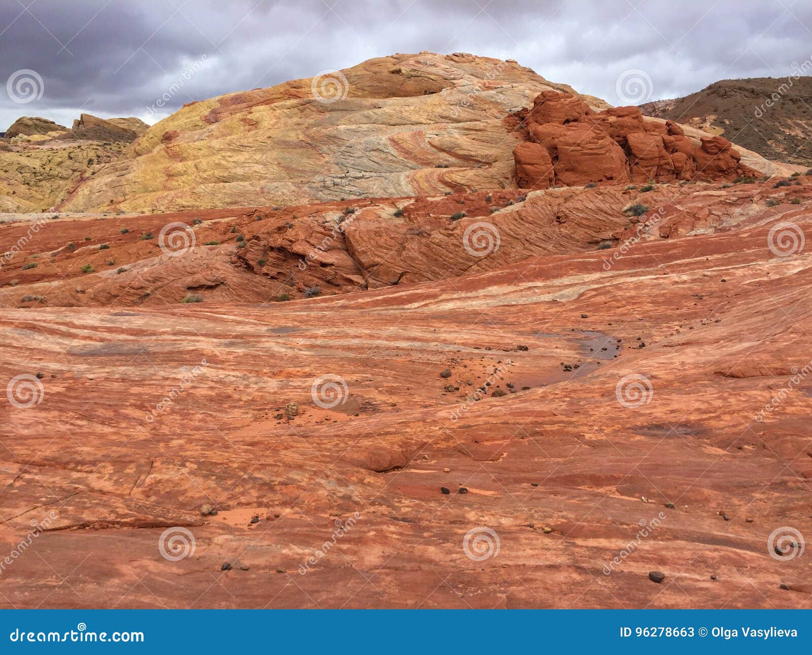 The Unique Red Sandstone Rock Formations Stock Image - Image of rock ...